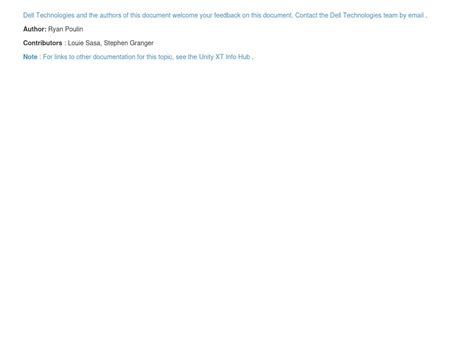 We Value Your Feedback Dell Unity Unisphere Overview Dell