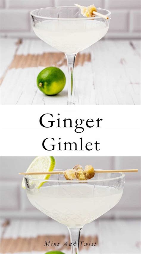Ginger Gimlet Alcoholic Drink Ginger Cocktails Ginger Recipes Gimlet Recipe