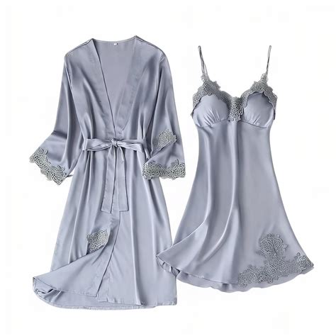 Ensemble Nuisette Peignoir Satin Joli Rêve
