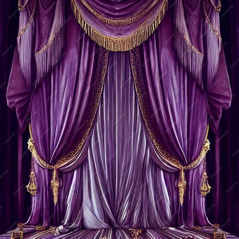 Premium Photo Luxurious Purple Draping Curtain Background Backdrop