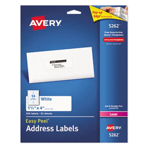 Avery® 5262 Easy Peel 1 1 3 X 4 Printable Mailing Address Labels