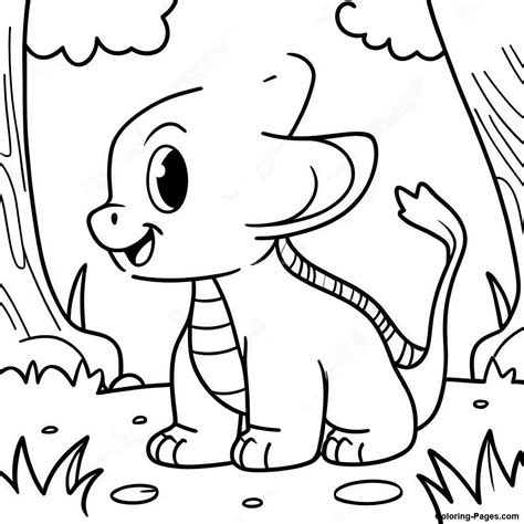 Cute Onix In A Forest Coloring Page Coloring