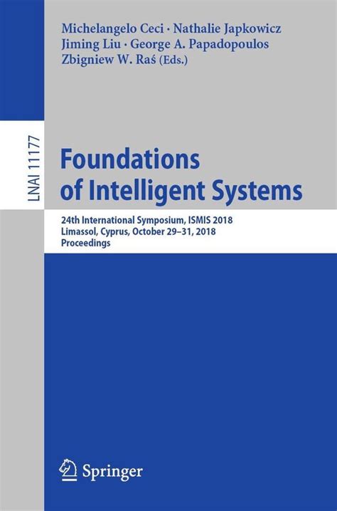 Lecture Notes In Computer Science 11177 Foundations Of Intelligent Systems Ebook