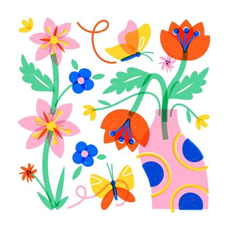 Premium Vector Hand Drawn Risograph Element Collection