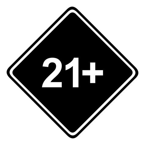 Sign Of Adult Only Icon Symbol For Eighteen Plus 18 Plus And Twenty One