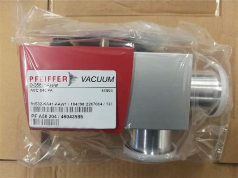 Angle Valve Pfeiffer Vacuum Dn 40 With Position Indicator With Solenoid 24 V Dc 7 Pin Plug
