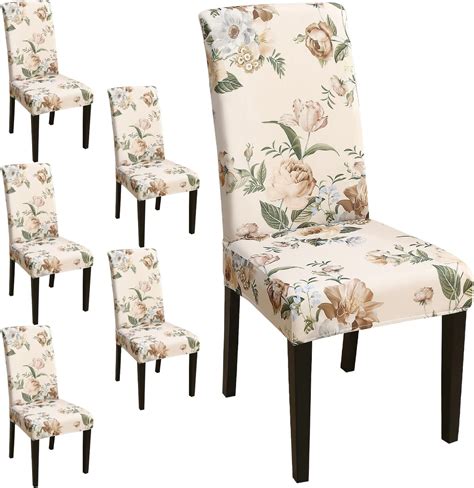 Keyroal Dining Room Chair Covers Set Of 6 Stretch Pattern