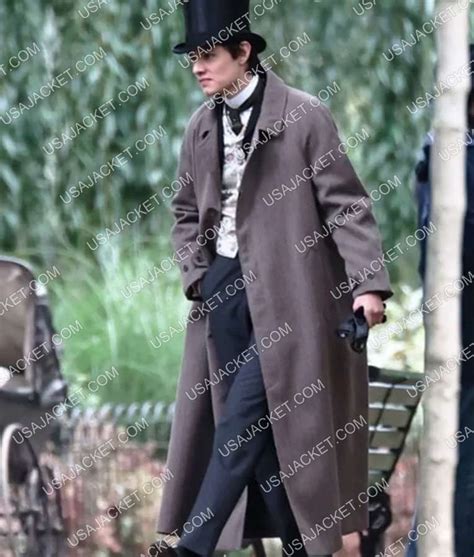 Grab Enola Holmes 2 Louis Partridge Long Coat Trendy Grey Long Coat