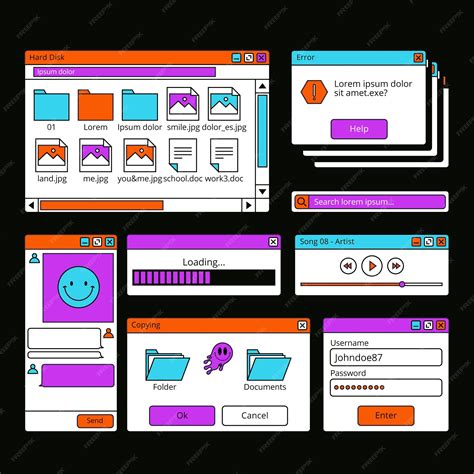 Premium Vector Hand Drawn Brutalism Style Ui Elements Collection