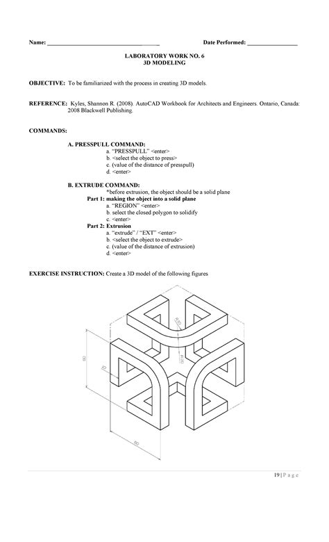 Exercise 6 Autocad Practical Test 19 P A G E Name