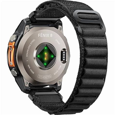 Wonima02 Alpine Loop Nylon Watch Band Compatible With Garmin Fenix 56