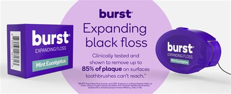 Burst Travel Expanding Dental Floss 12 Pack 5 5 Yards