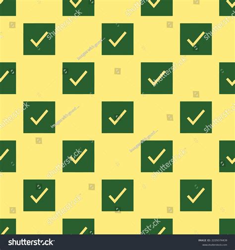 Seamless Repeating Checkbox Sharp Flat Icon Stock Vector Royalty Free