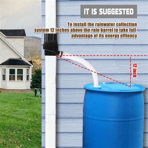 Downspout Diverter For Rain Barrel Rainwater Collection System