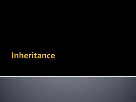 Inheritance In Java Pptx Programming Languages Computing