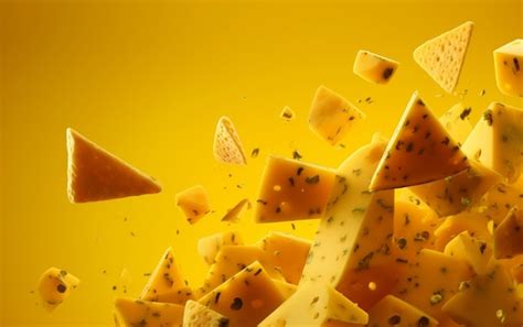 Premium Ai Image Airborne Triangular Cheese