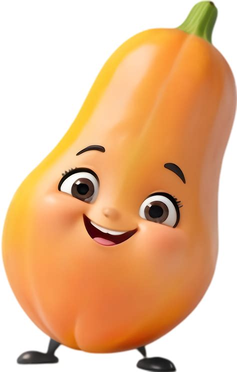 Whimsical Happy Face Papaya Art To Share Joy 50171300 Png