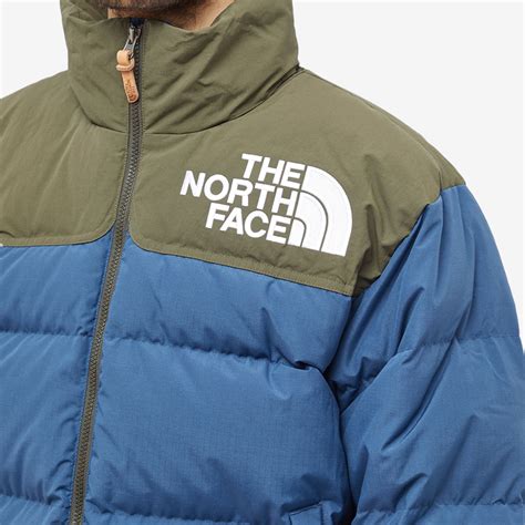 The North Face 92 Low Fi Hi Tek Nuptse Shady Blue And New Taupe Green