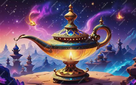 Premium Ai Image Beautiful Magic Lamp Of Aladdin
