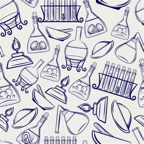 Chemistry Lab Pattern Royalty Free Vector Image
