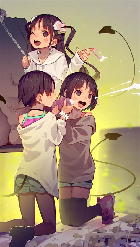 【original Size No Text】tiny Evil 5 Part 2 淫魔少女3人におちんちん遊ばれる本 同人誌