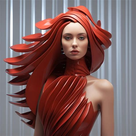 Futurismo De Moda Liberando Possibilidades De Vanguarda Através Do Design 3d Foto Premium