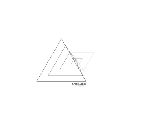 Triangle Line Vector Geometric Shape Logo Sign 3015694 Vector Art At