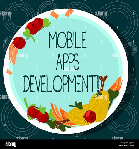 Word Writing Text Mobile Apps Development Business Concept For Process