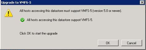 upgrade datastore from vmfs3 to vmfs5