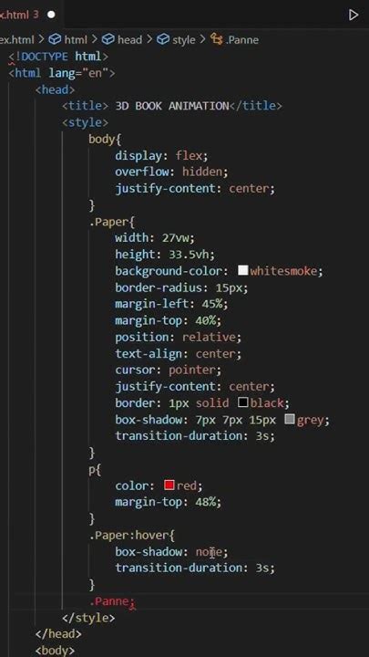 3d Book Animation Using Html And Css Youtube
