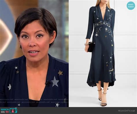 Wornontv Alexs Navy Star Embellished Dress On Cbs This Morning Alex Wagner Clothes And