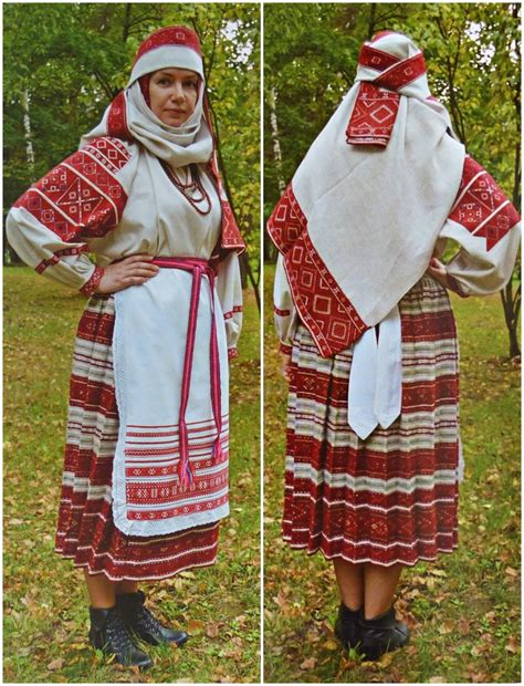 Local Style Traditional Costume Of Belarus By Region