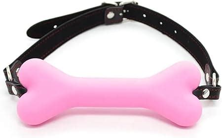 Mouth Gag Ball Silicone Leather Dog Bones Gag Mouth