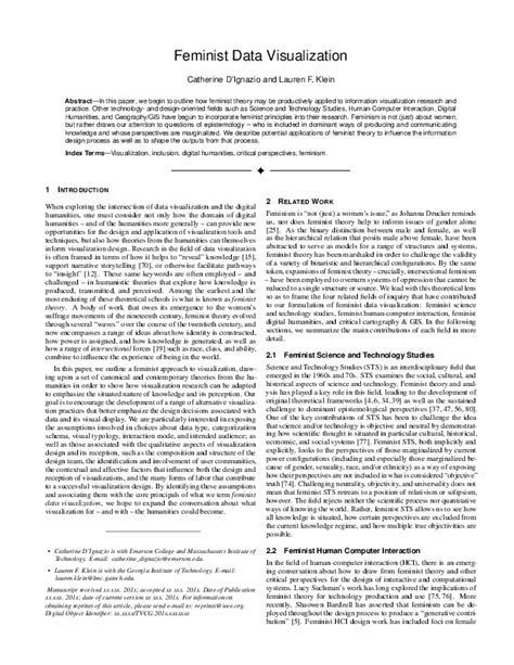 Pdf Feminist Data Visualization