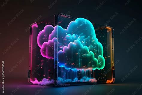 cloud computing creative illustration cloud package cloud services
