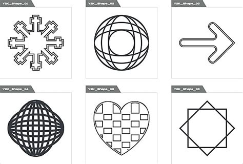 Y2k Vectors Of Brutalism Shapes For Notes And Posters Vector Set