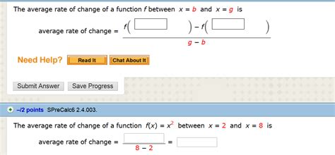 Solved The Average Rate Of Change Of A Function F Between X Chegg