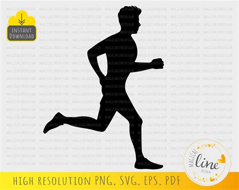 Running Man Svg Runner Svg Sports Clipart Healthy Marathon Png Man Athlete Eps Running