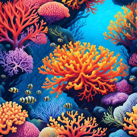 Premium Photo Coral Themed Wallpaper Colorful Coral In Under Water