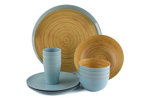 Custom Reusable Rpet Dinnerware Set From Aveco Recycled Plastic Factory