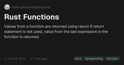 Rust Functions