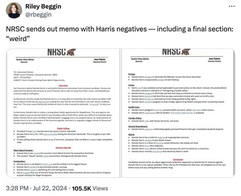 Republicans Unveil Hysterical “talking Points” On Kamala Harris