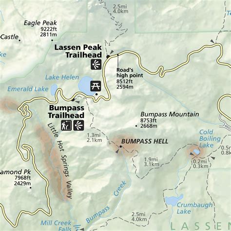Lassen Volcanic National Park Map By Us National Park Service Avenza Maps