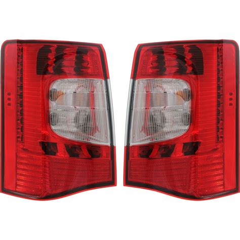 Damaijoy 2pcs Tail Light Bulb Driver Passenger Side Clear And Red Lens