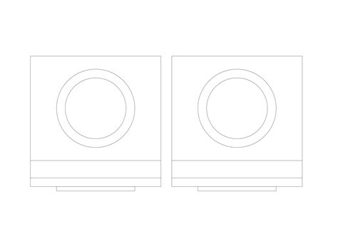Free Washing Machine Elevation Cad Block Dwg Dxf Pdf Format Freecads