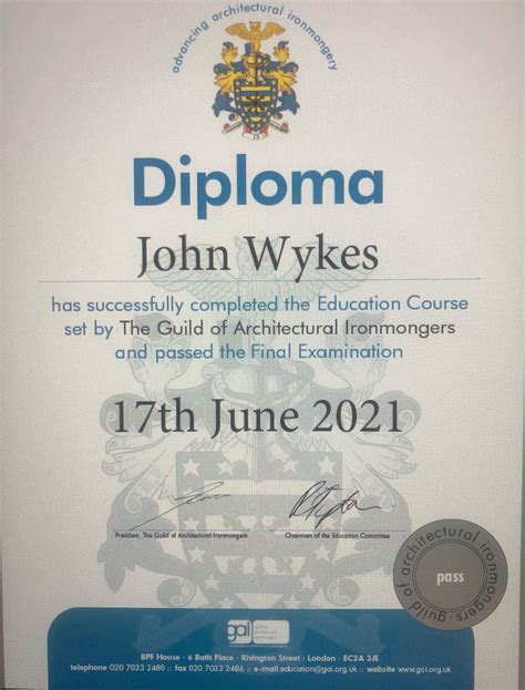 Pleased To Say I Passed My Gai Diploma Today After 38 Years In The