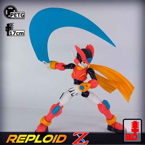 🦸 Figura De Acción Impresa En 3d Reploid Z Basado En Megaman Zero・archivo Stl Para Impresión
