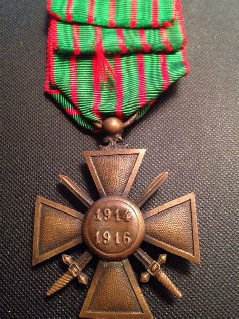 Ww1 French Croix De Guerre 1914 1916 Medal With Palm 1837042786