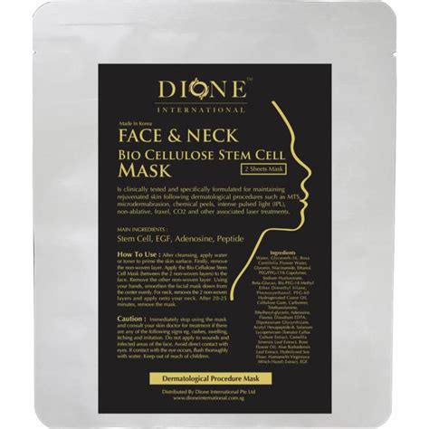 Bio Cellulose Stem Cell Mask For Face And Neck