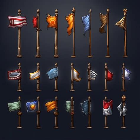 Premium Ai Image Icon Flag Pole Game Ai Generated Symbol Shape Object